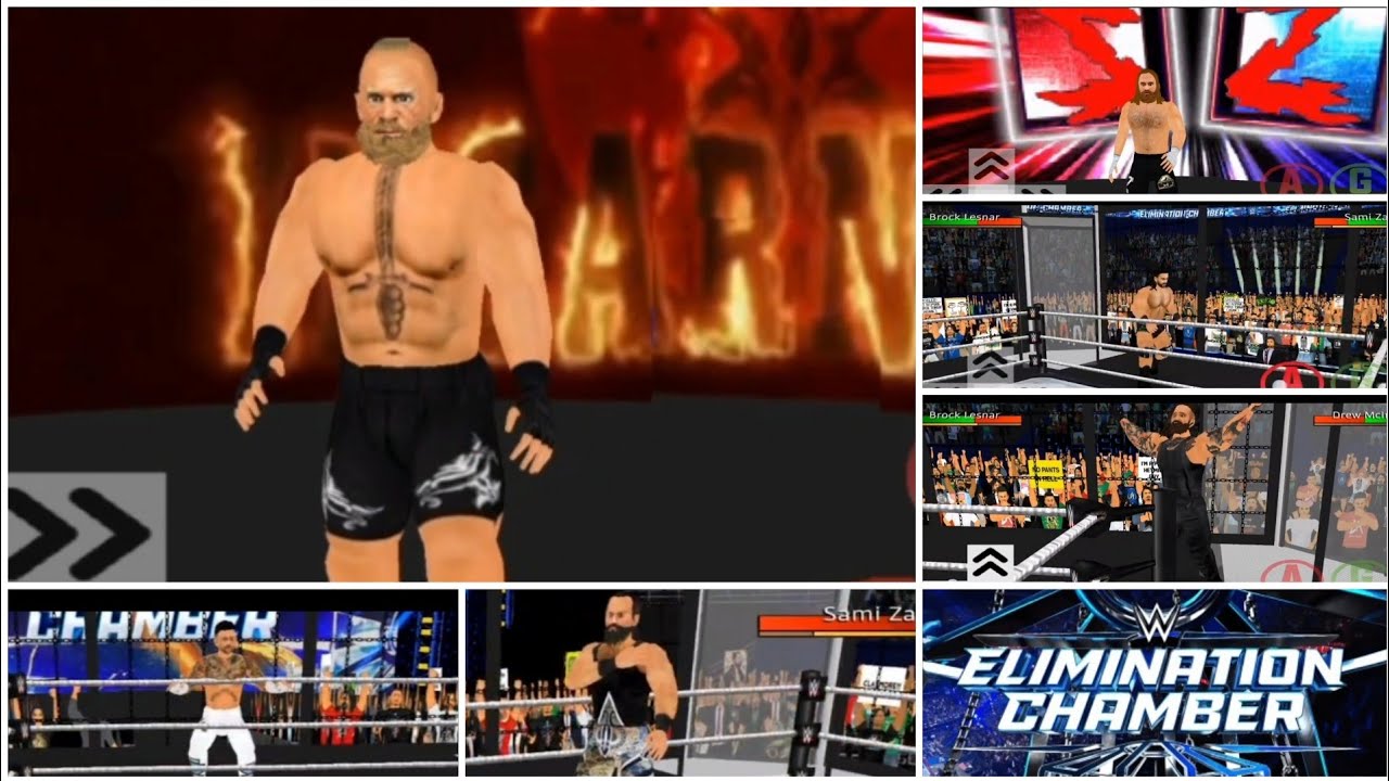 Brock vs Sami vs C.M Puck vs Drew vs Bray white vs Brodie lee 6 man ...