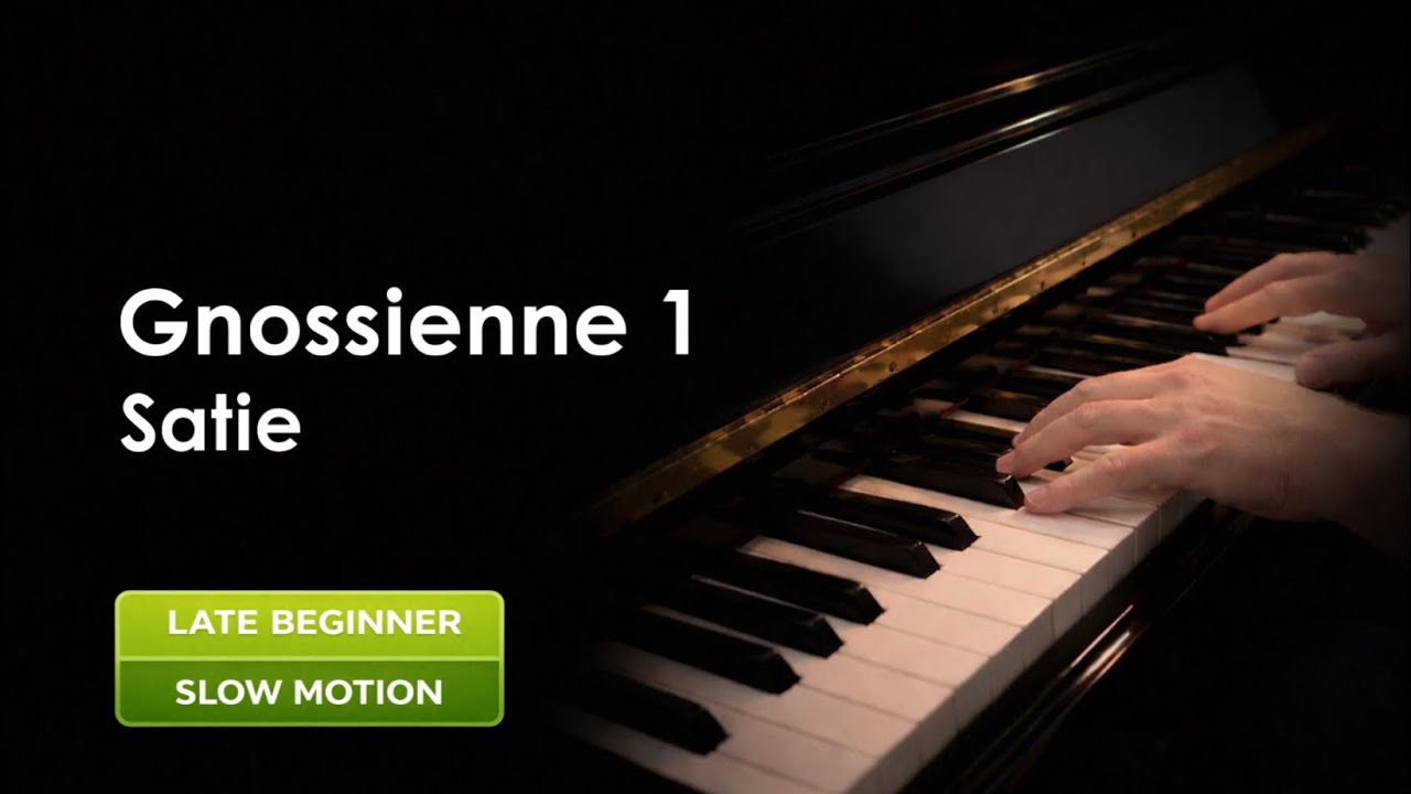 E. Satie: Gnossienne 1, Slow Motion Piano Tutorial - YouTube