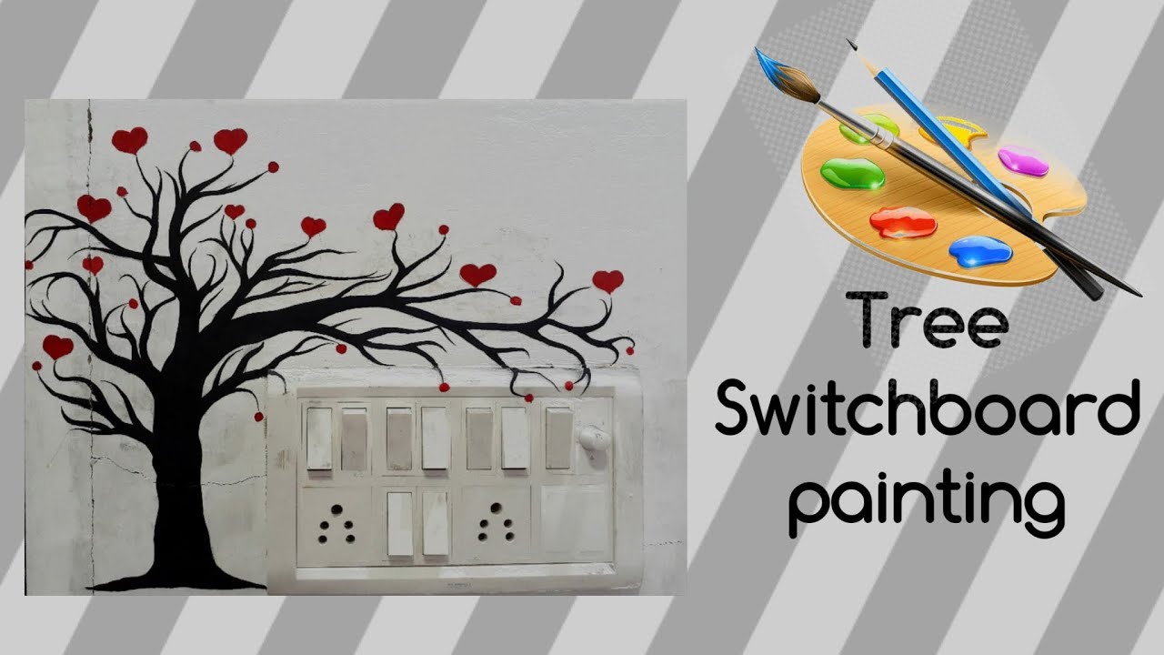 Tree Switchboard painting | Switchboard painting | wall painting - YouTube