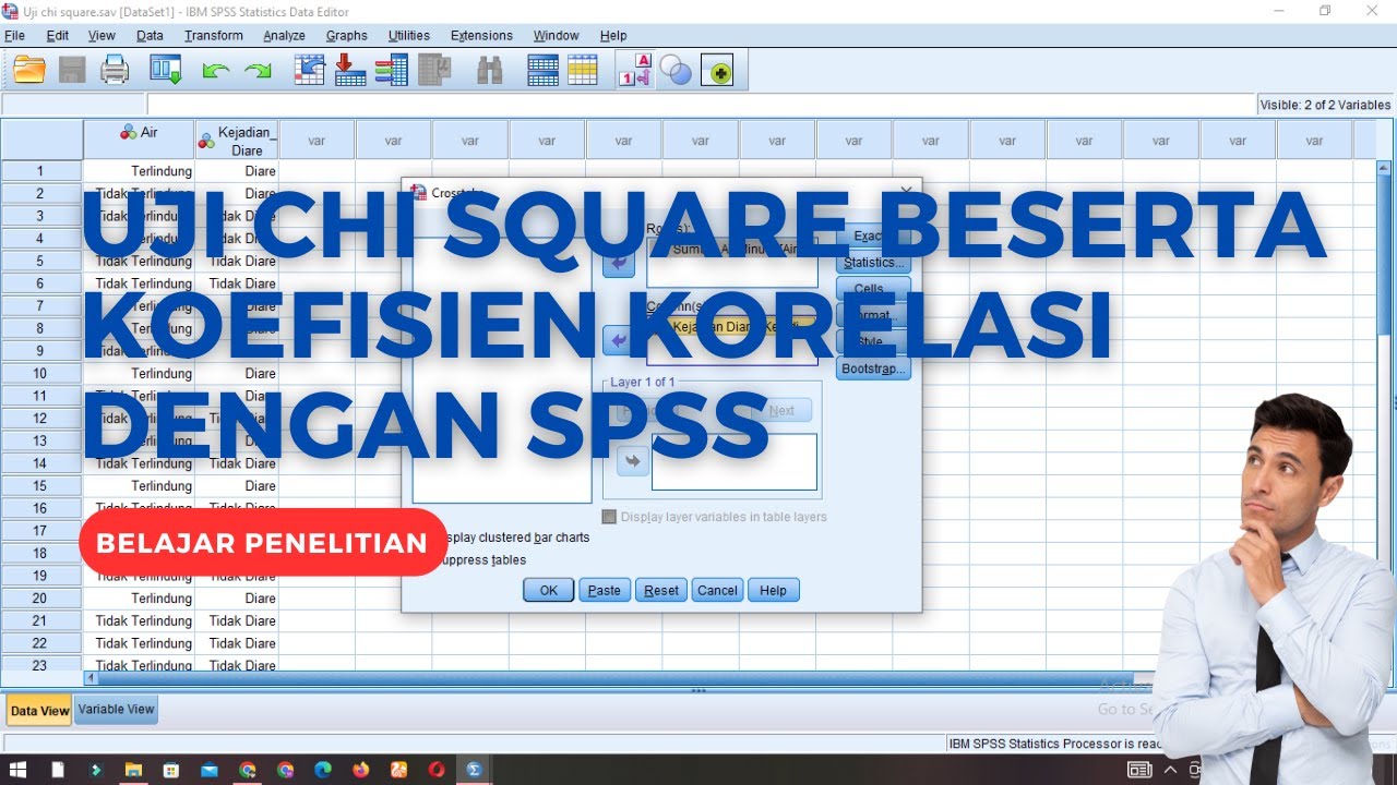 Tutorial Uji Chi Square Beserta Koefisien Korelasi Pada Data Kategorik Spearman Menggunakan SPSS ...