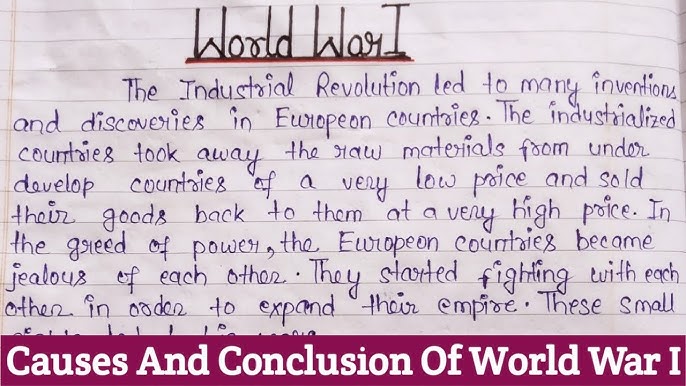 Essay On World War 1 In English | Sitedoct.org