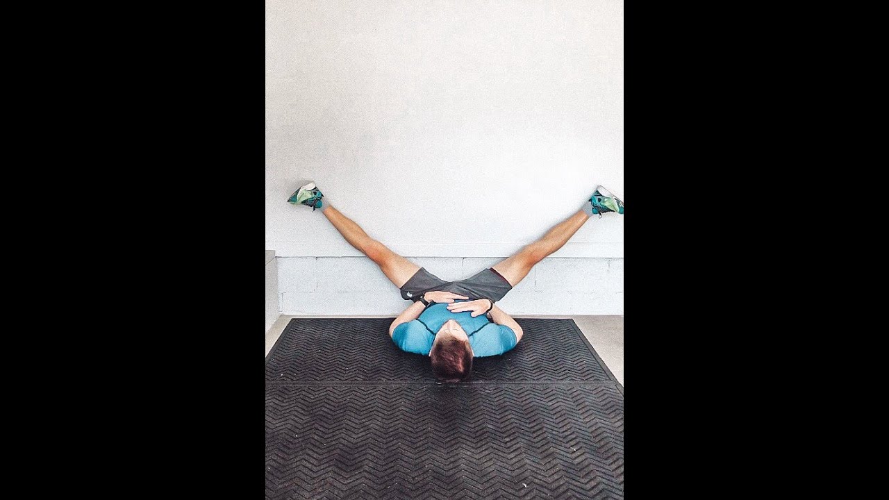 Supine adductor & hamstring stretch - YouTube