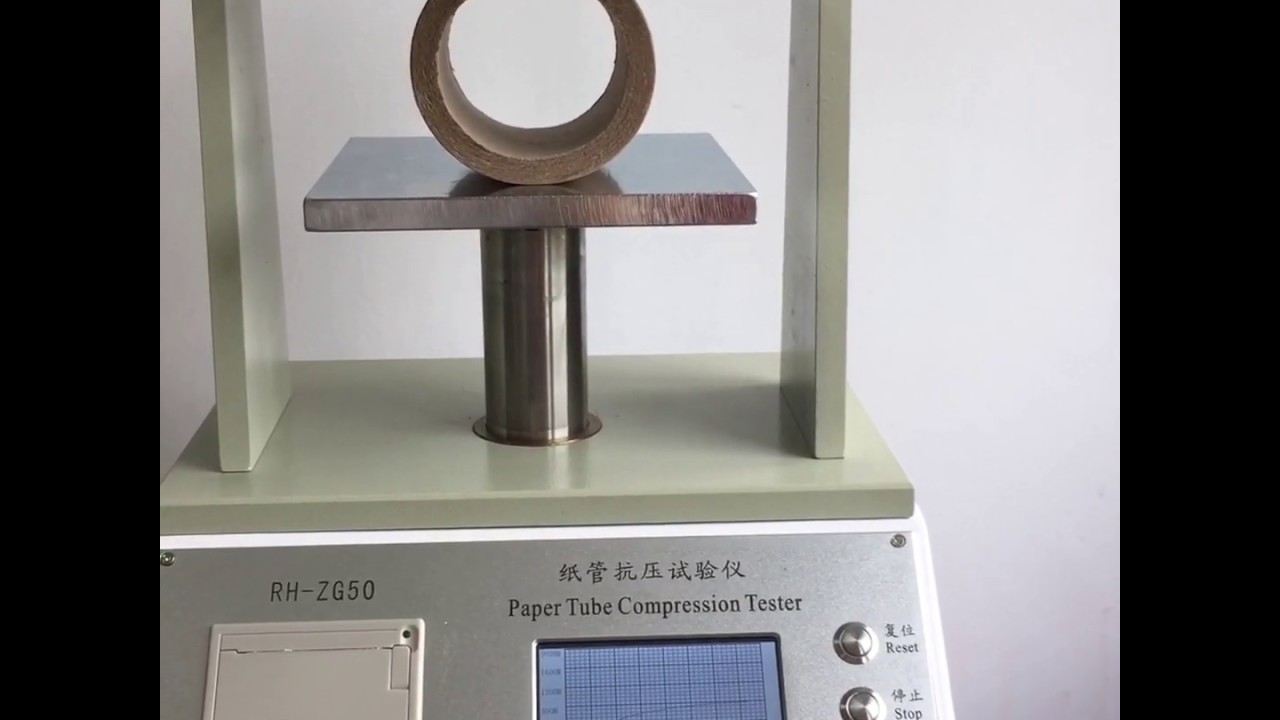 Paper Tube Compression Tester - YouTube