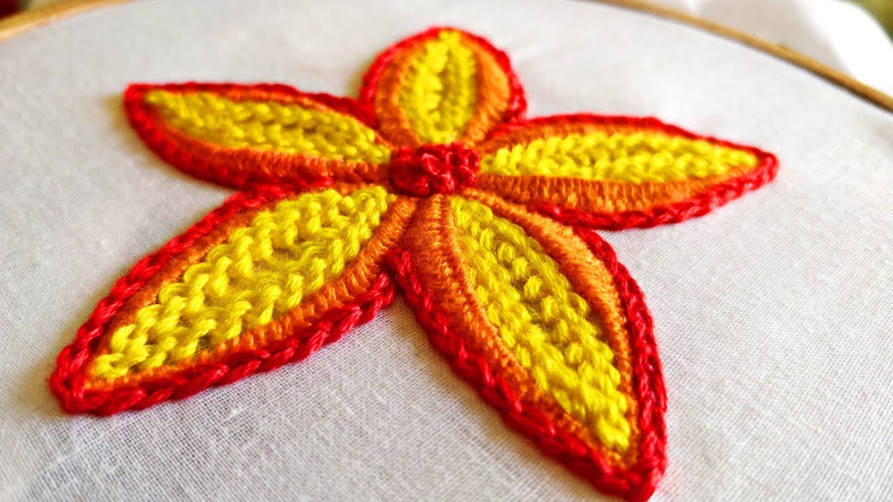 Fancy Flower Embroidery Design #3 (Hand Embroidery Work) - YouTube