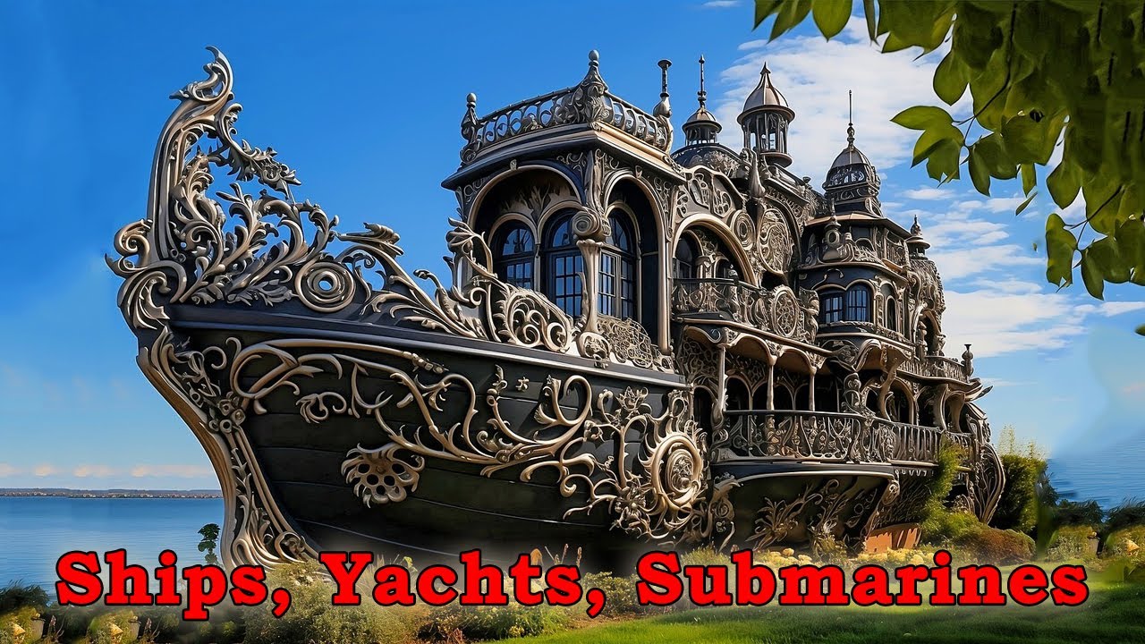 Ships, Yachts and Submarines - AI Art - Amazing Fantasy Boats - YouTube