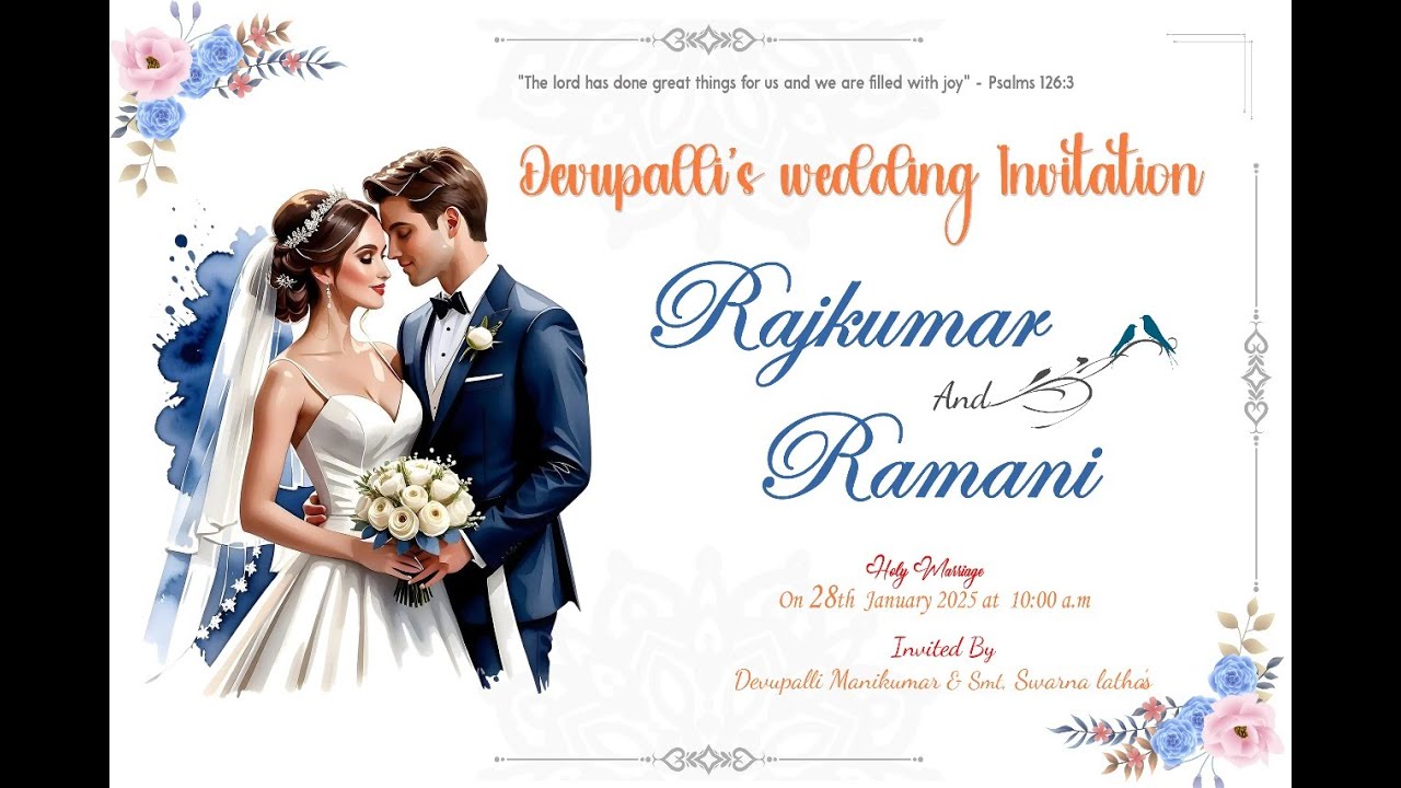 RAJ KUMAR weds RAMANI - YouTube