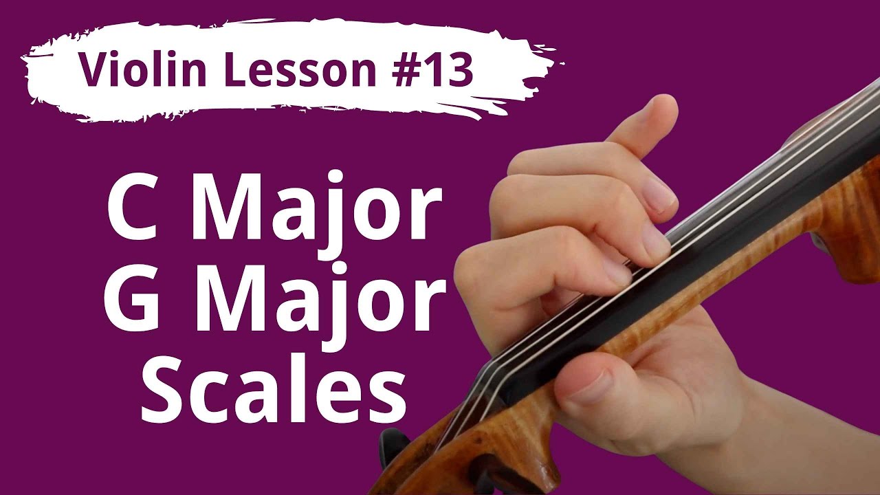 FREE Violin Lesson #13 Low 2nd Finger & 1 Octave C and G Major Scales ...