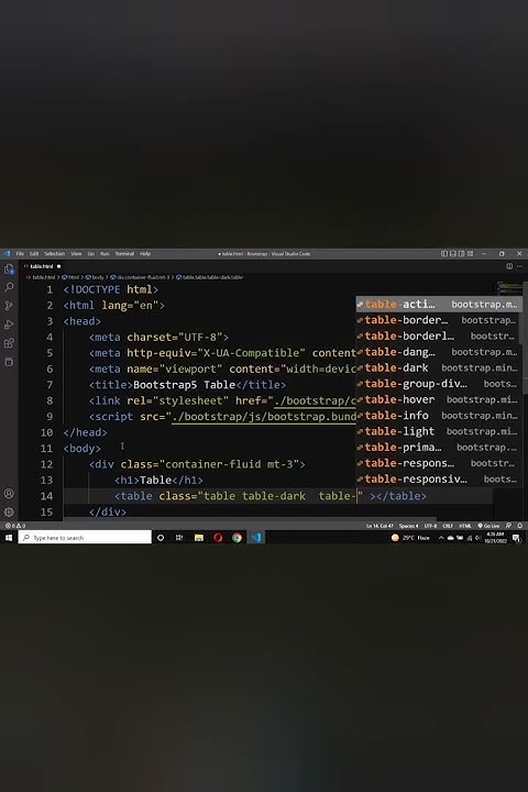 Html bootstrap table|#shorts#short#shortvideo#html#bootstrap#table#css#frontend#web#website# ...