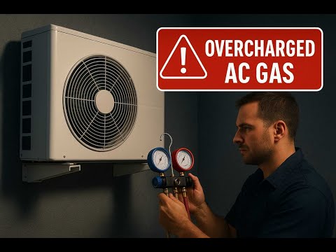 What happens if you fill too much gas in AC? | Overcharged AC Problems & Fix in Hindi