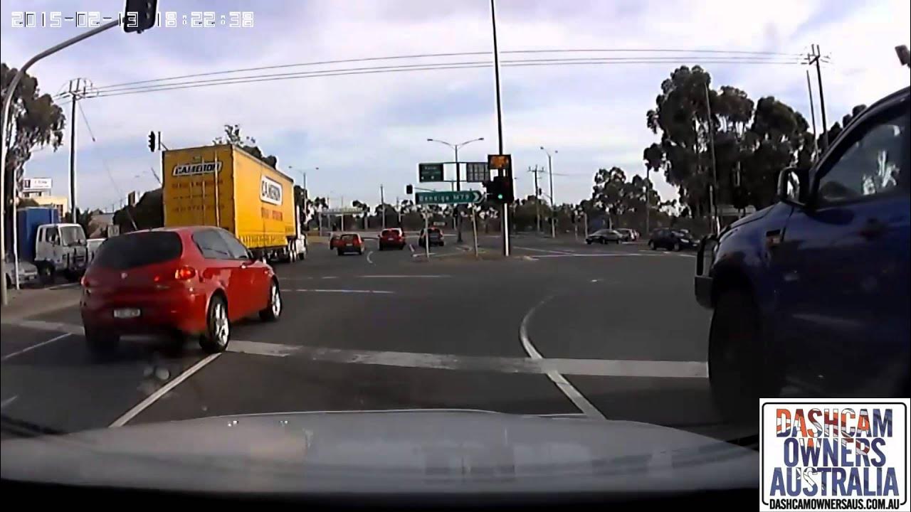 Driver runs red light and tries to blame Dash Cam Driver - YouTube