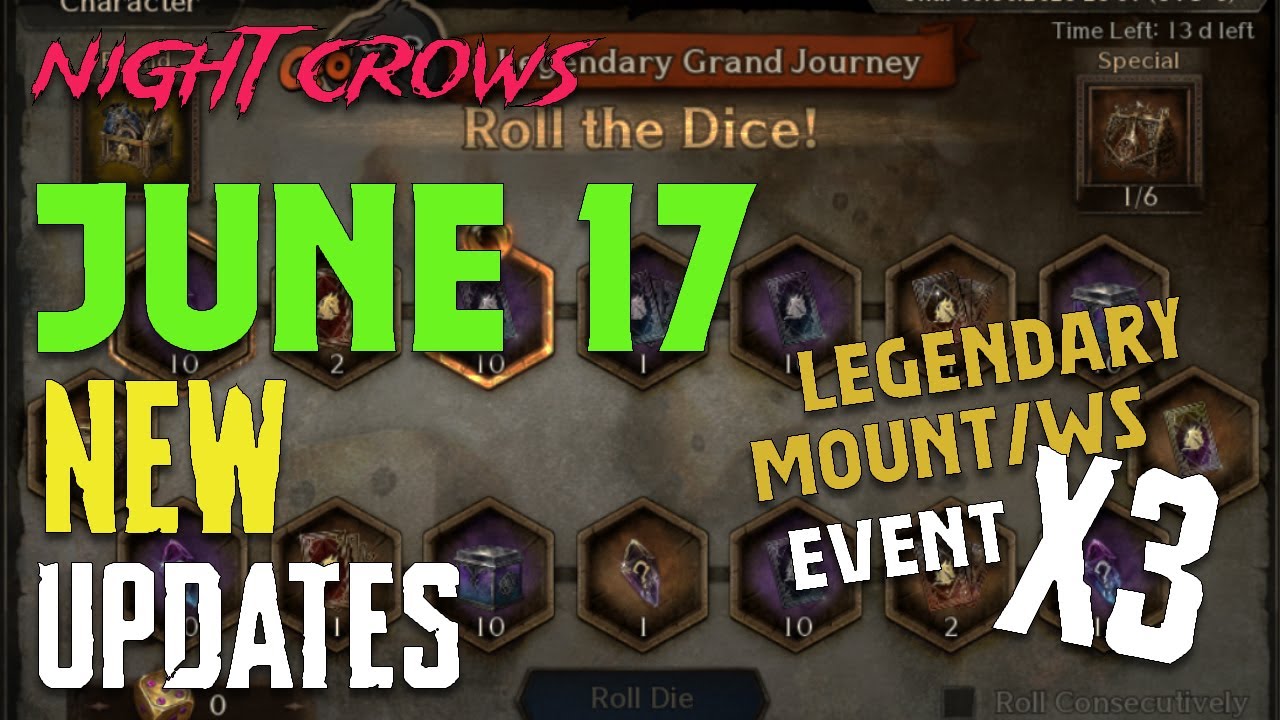 NIGHTCROWS : JUNE 17 2025 NEW UPDATES !!! X3 LEGENDARY MOUNT/WS CHEST ...