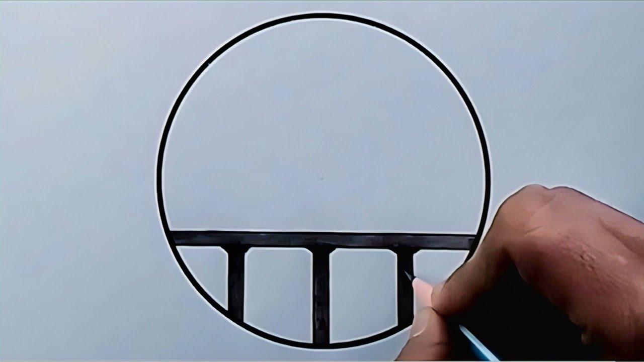 Beautiful Heart Scenery Drawing ️ | Easy Step by Step Tutorial ...