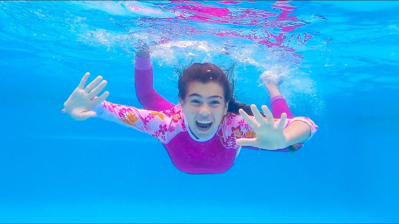 Nastya and Artem are going to swim in the pool - YouTube