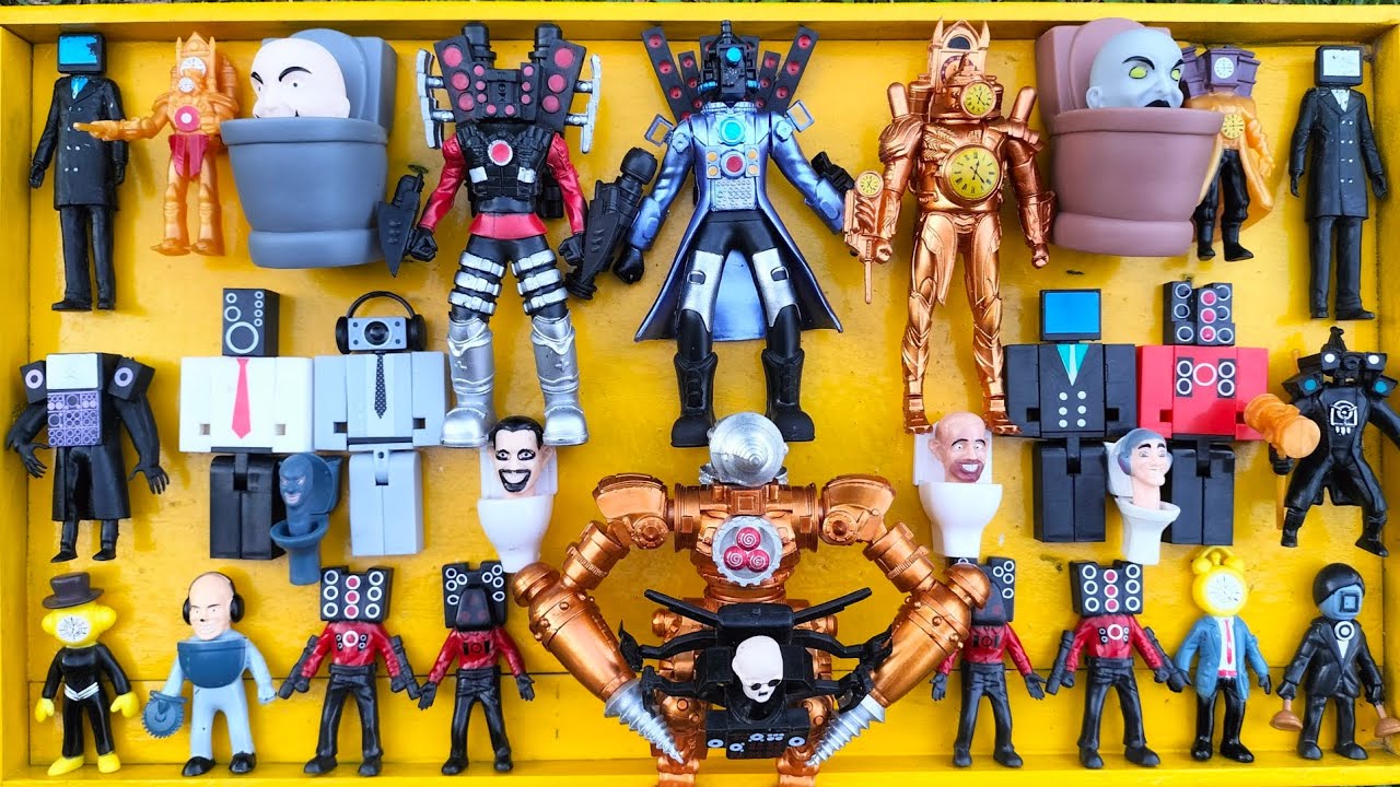 SKIBIDI TOILET/Action Figure/Unboxing/Skibidi Squishy Vs Clockman,Titan ...