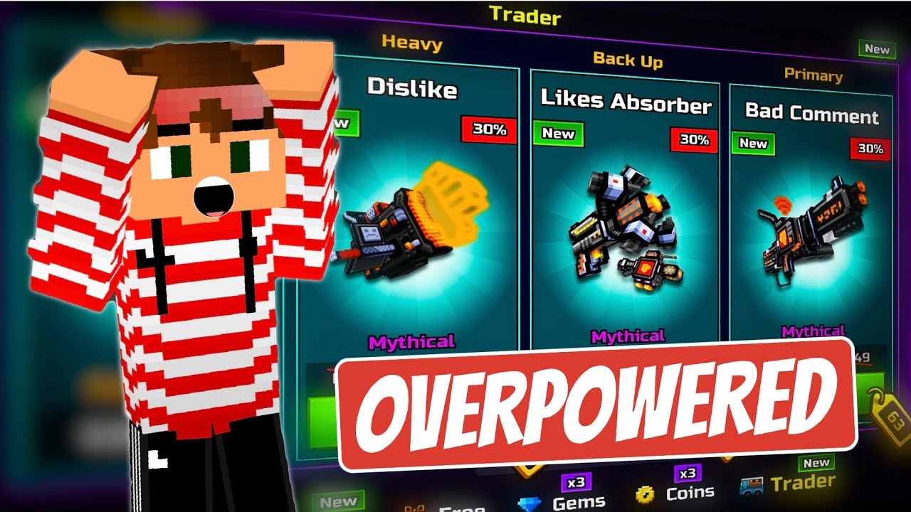 GET THESE OP WEAPONS NOW! | Pixel Gun 3d Trader’s Van Review - YouTube
