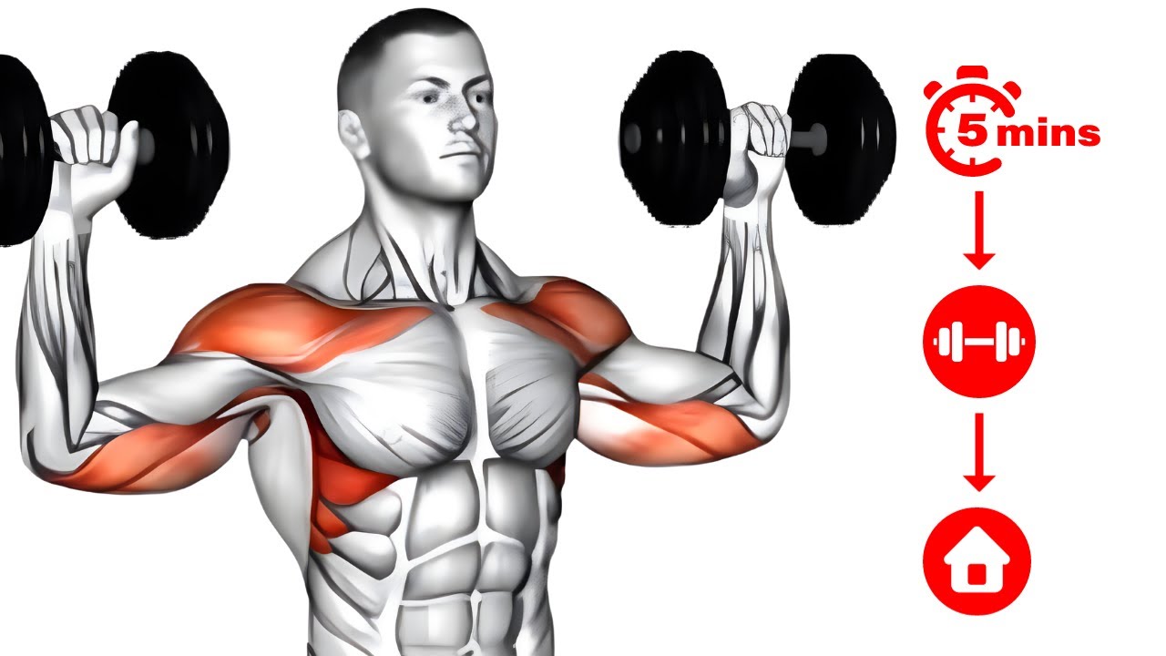 intense 5 minute dumbbell shoulder workout - YouTube