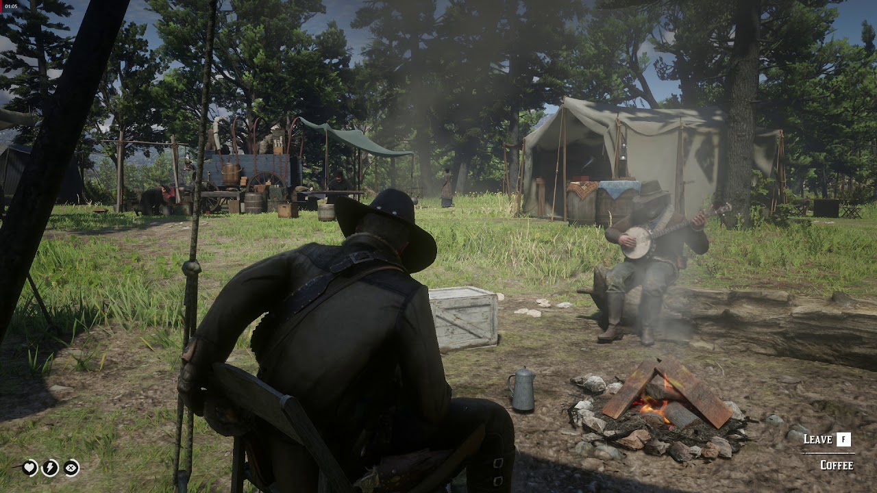 Red Dead Redemption 2 - Uncle on the banjo - YouTube