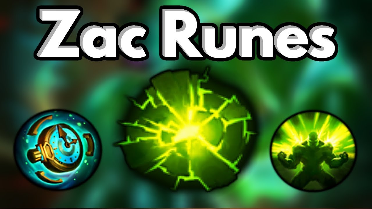 Zac Support Runes Season 10 - YouTube