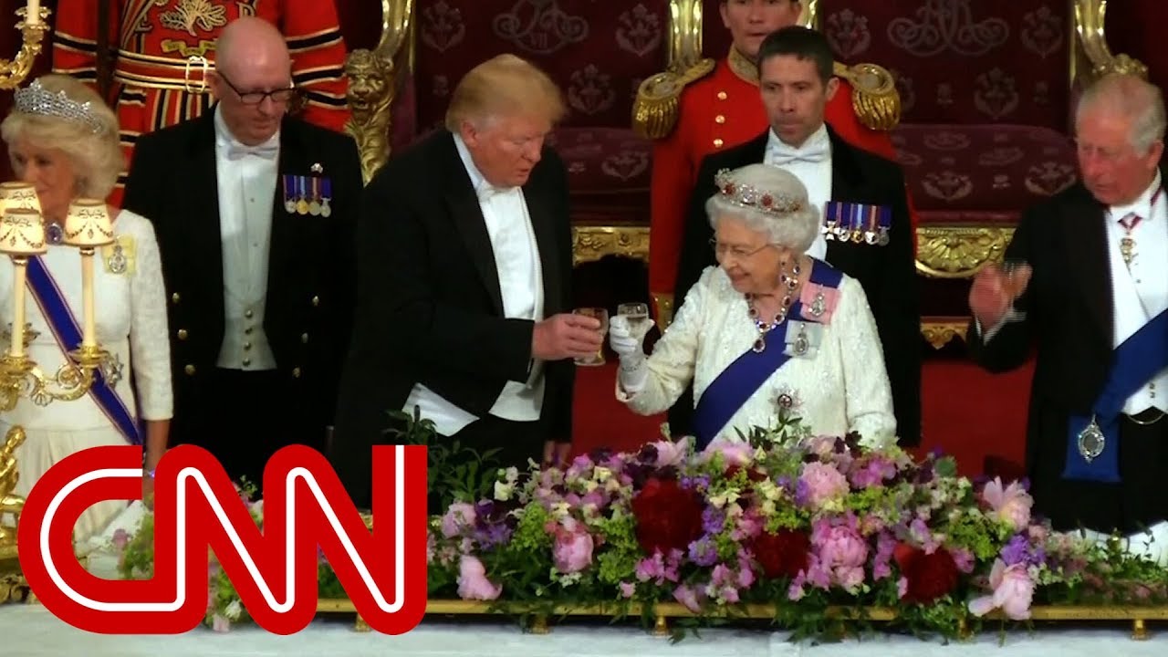 Trump toasts the Queen at state banquet - YouTube