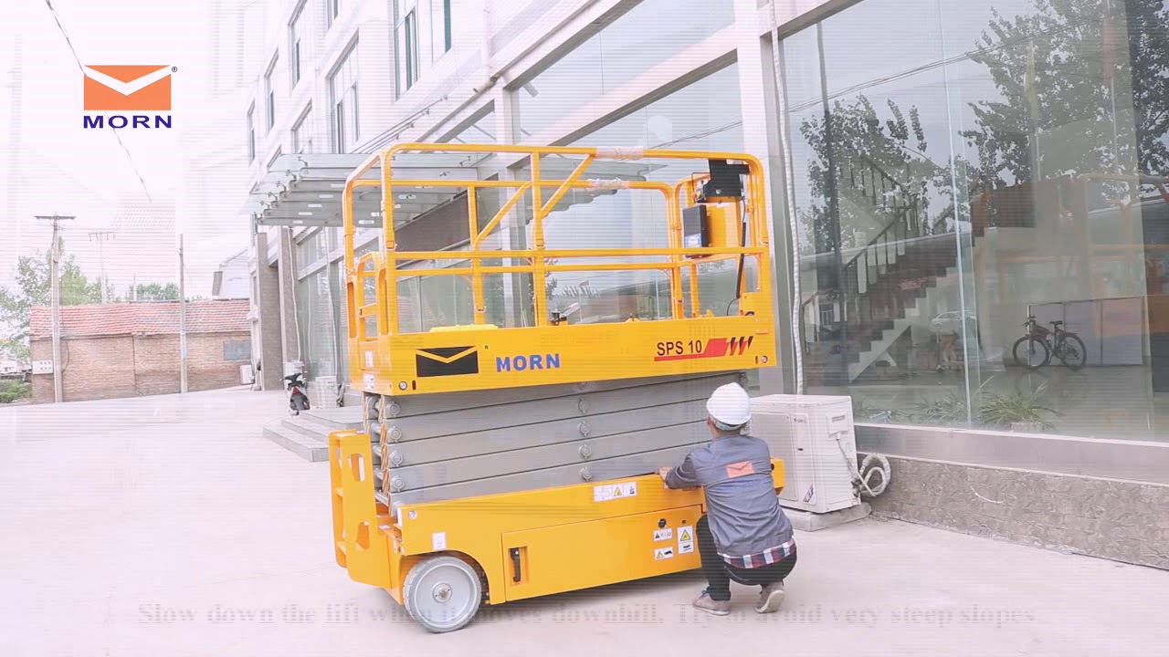 How to operate the 10m self propelled scissor lift from MORN LIFT ...