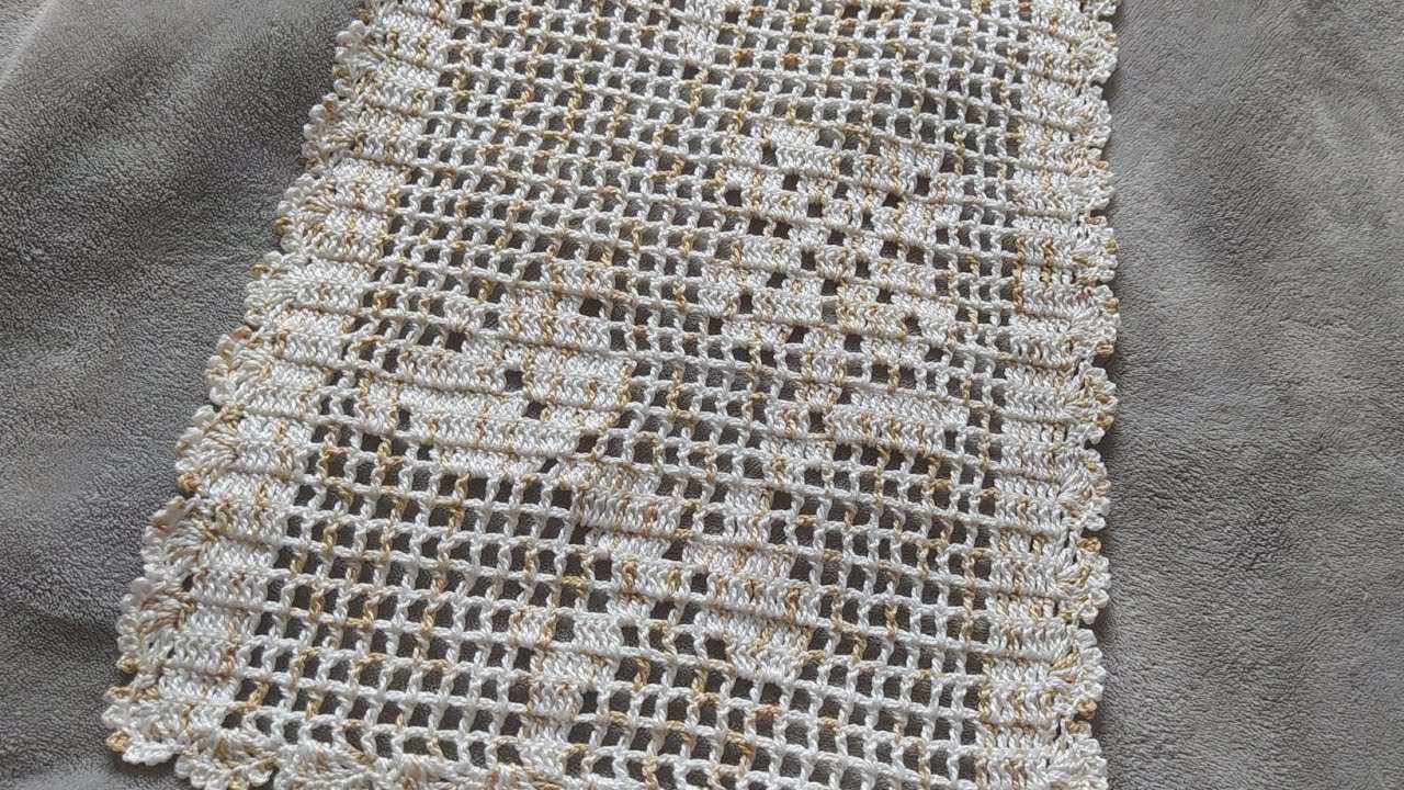 Caminho de mesa em crochê filé - Linha Anne ( tutorial passo a passo ...