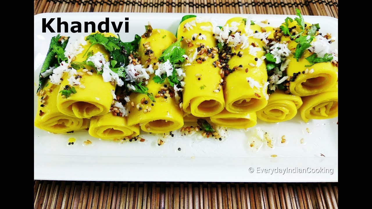 Khandvi recipe/how to make gujarati snack khandvi - YouTube