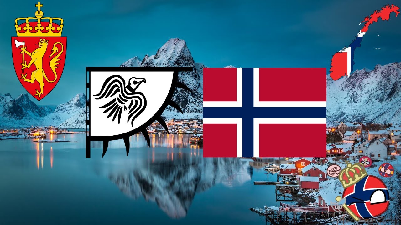 Historical flags of Norway - Norges historiske flagg - YouTube