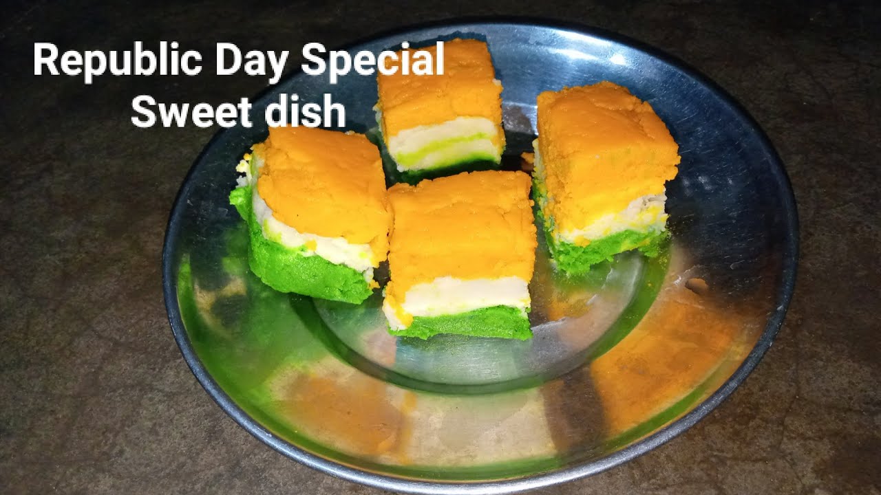 Republic Day Special Sweet | Tiranga Sweet dish | Colourful burfi ...