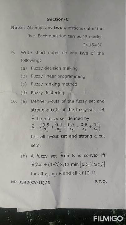 ccs University msc cs 4th sem fuzzy sets and application - YouTube