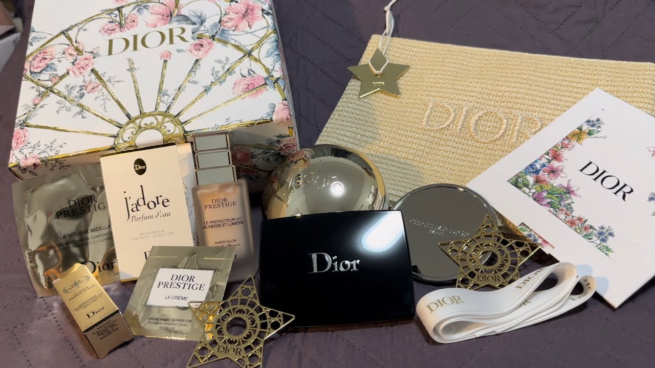 DIOR | Unboxing Skin Care & Free Raffia Weave Pouch + MORE FREEBIES ...