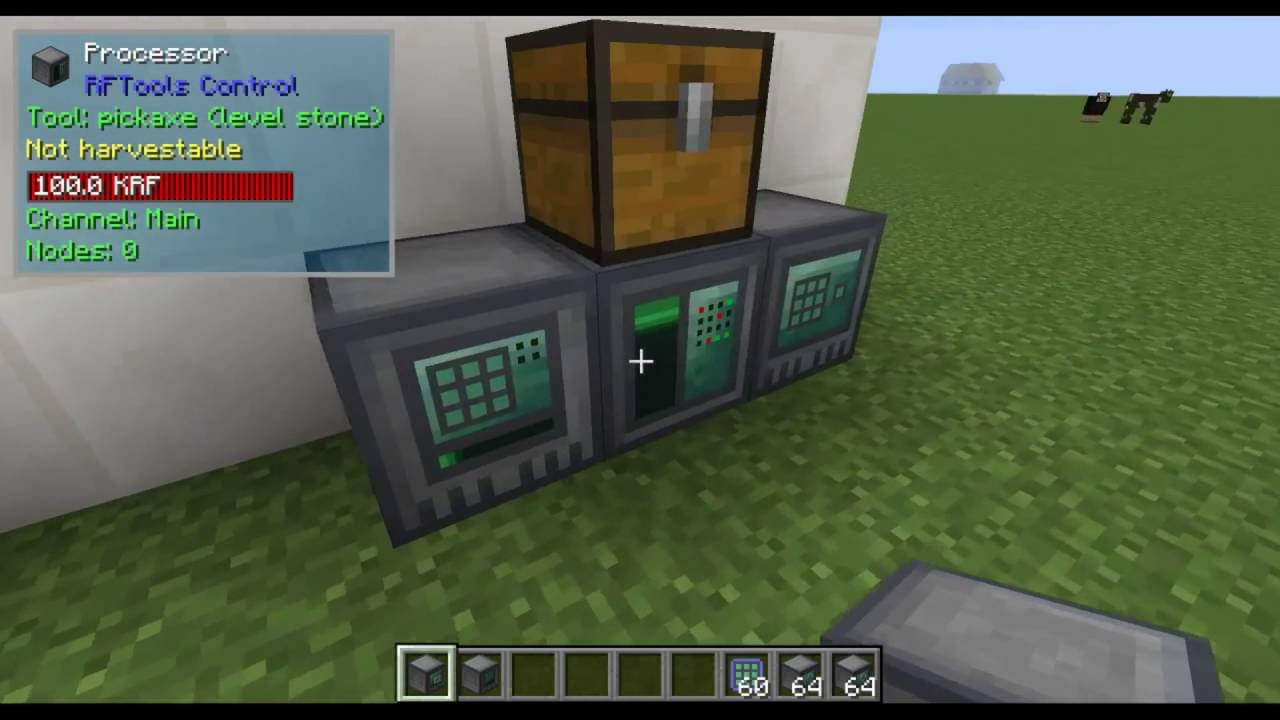 Recursive autocrafting with RFTools Control - YouTube
