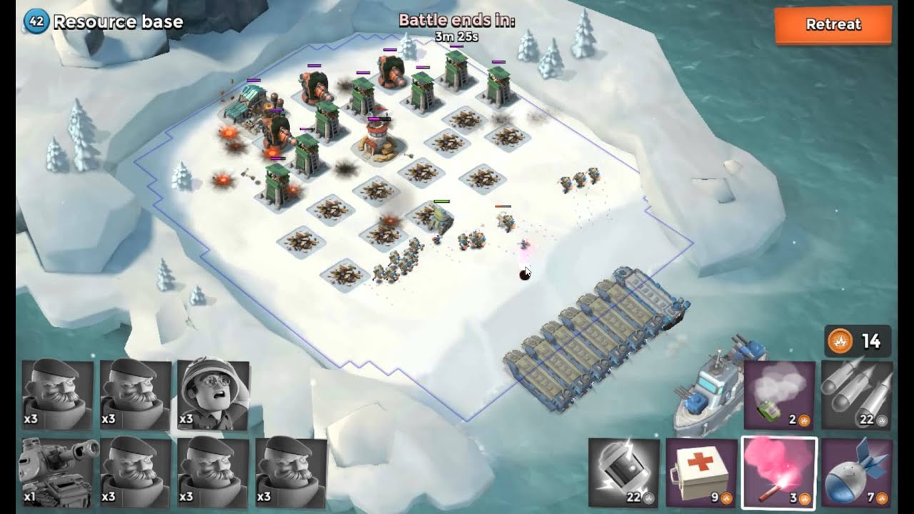 海島奇兵 Boom Beach Level 41 (42) Resource Base - YouTube