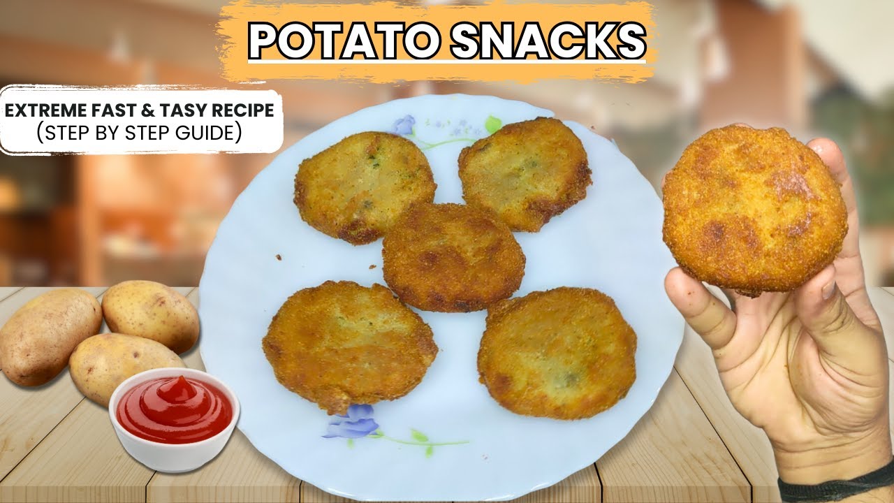 Crispy Potato Snacks Recipe | Easy Potato Tea time Snack Recipe | Quick ...