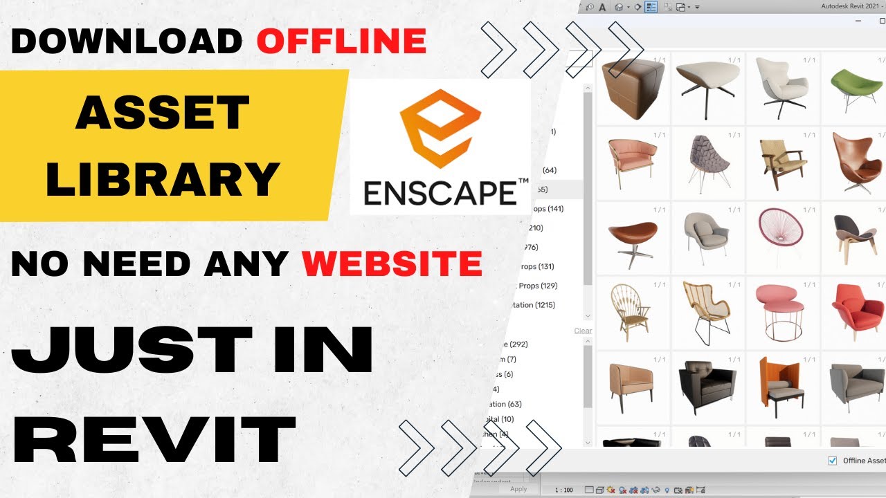 How to download enscape asset library offline in revit without any 3rd ...