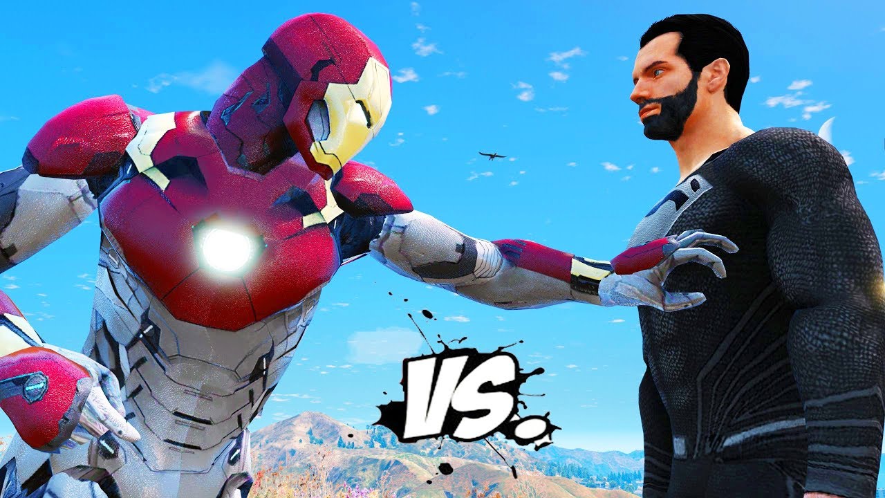 IRON MAN VS SUPERMAN (Black Suit) - EPIC SUPERHEROES BATTLE - YouTube