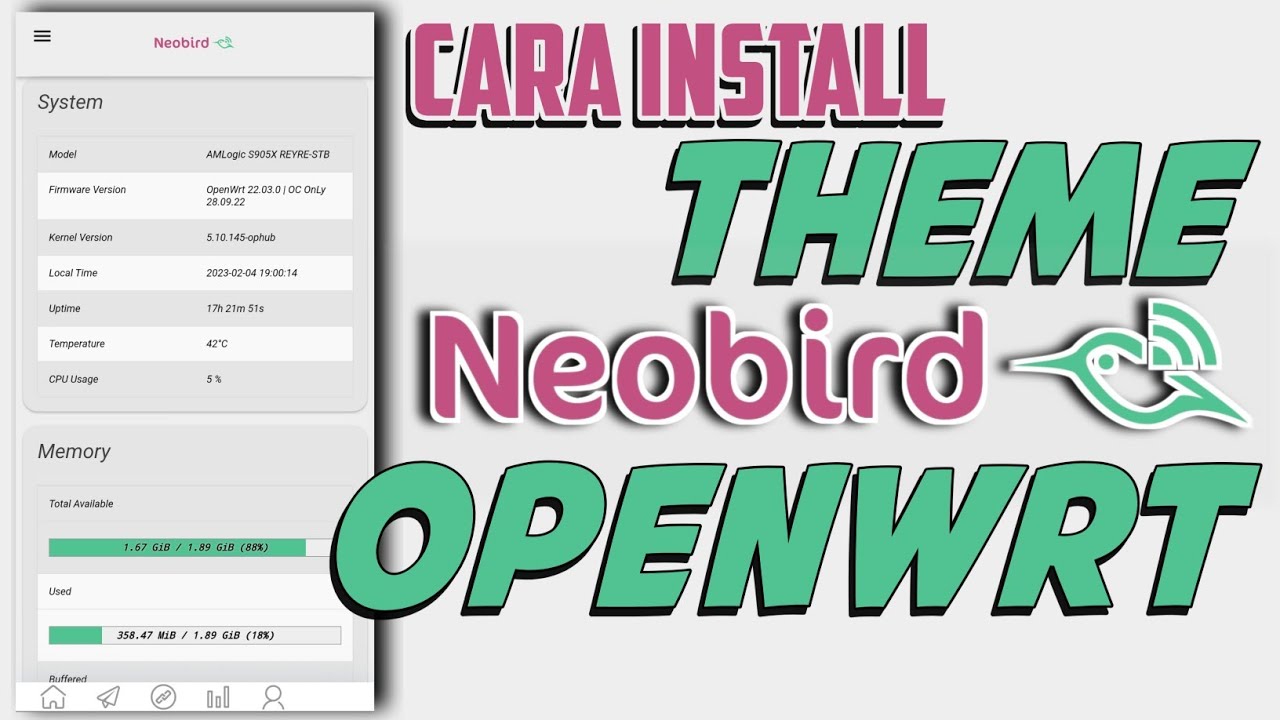 CARA INSTALL TEMA🔥NEOBIRD OPENWRT - YouTube