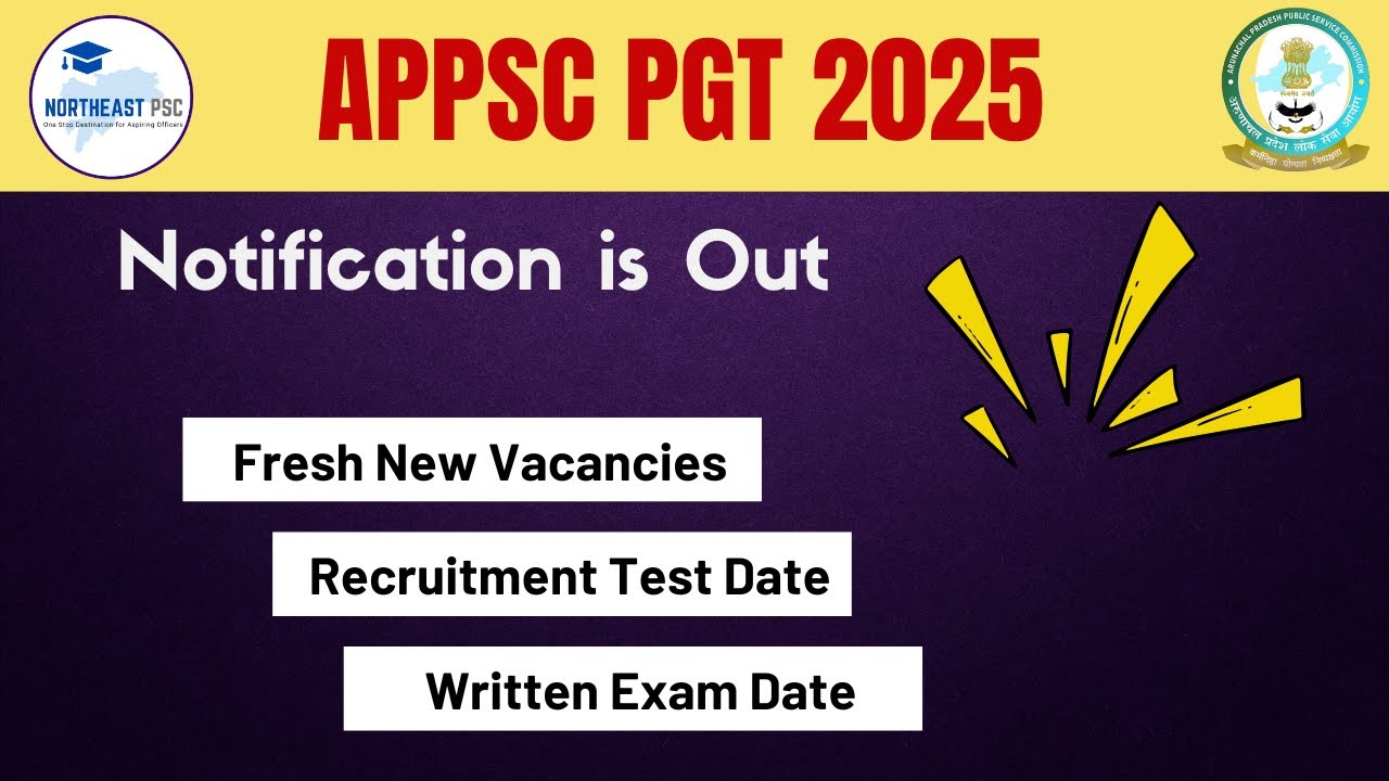 APPSC PGT 2025 Notification I PGT Recruitment Test #appsc #pgt #pgt ...