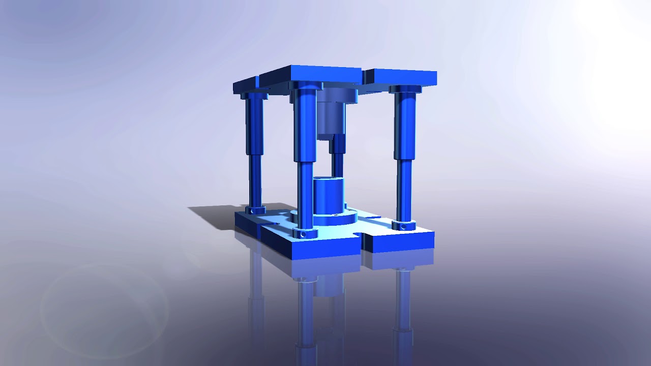 matriz prensa em solidworks - YouTube