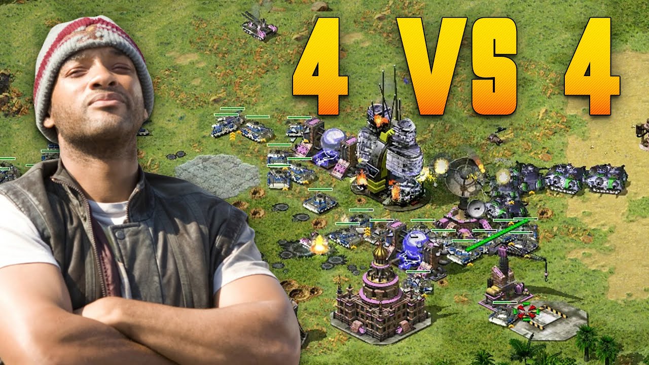 Red Alert 2 Yuri's Revenge - 4 vs 4 - YouTube