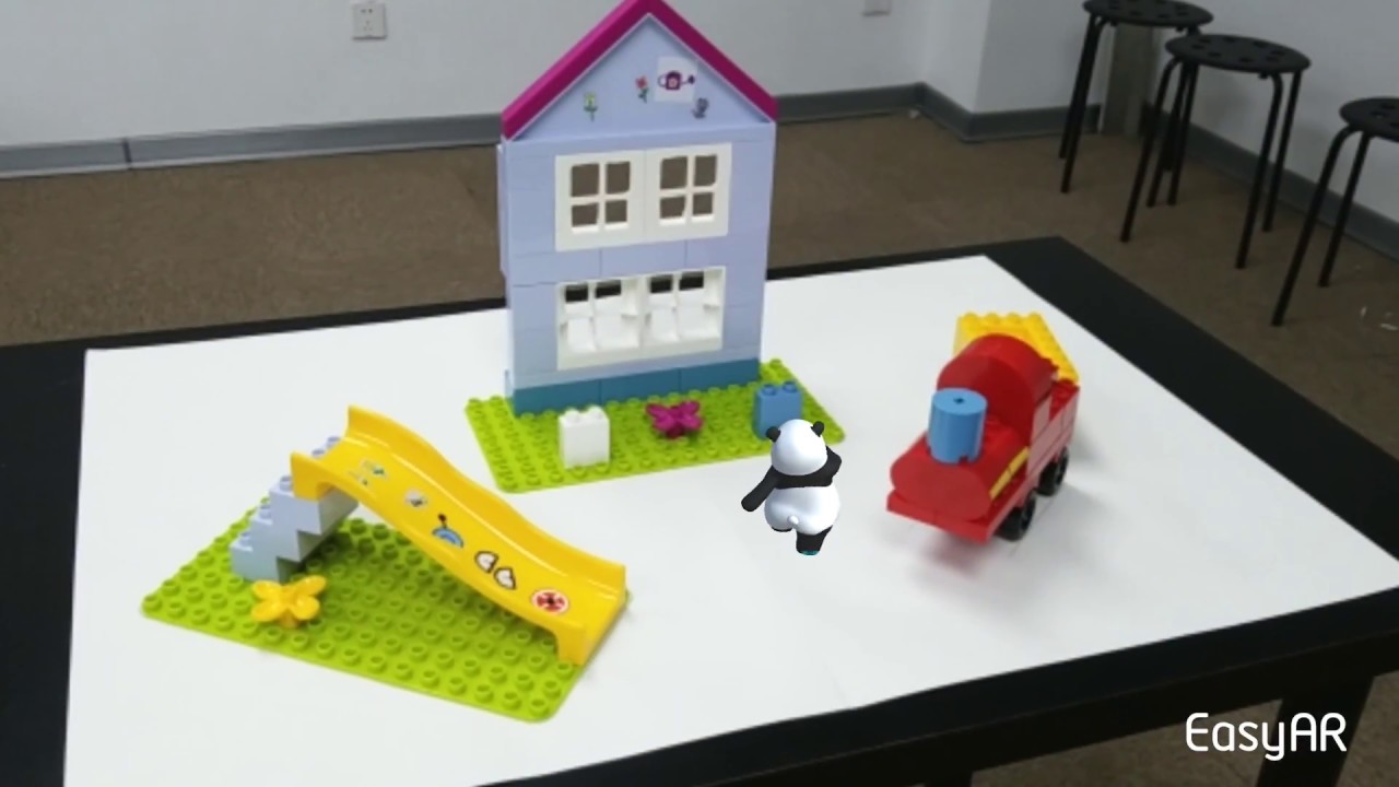 EasyAR new augmented reality capability -Occlusion and Collision - YouTube