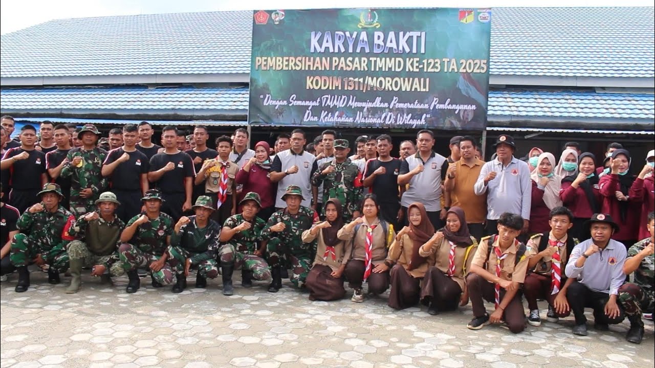 TMMD ke-123 Kodim 1311/Morowali: Karya Bakti Pembersihan Pasar, Wujud Sinergi TNI dan Rakyat ...