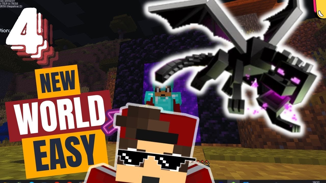EP 4 - Minecraft Easy Mode Survival: Diamond, Dragon, and Elytra - YouTube