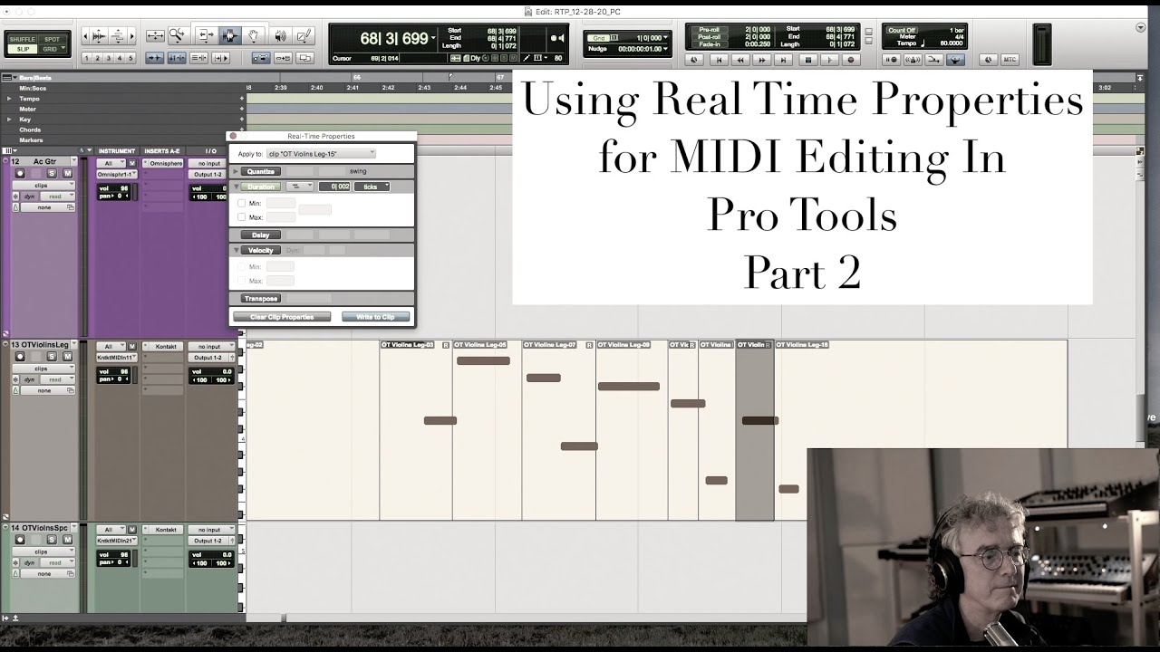 Advanced MIDI Editing in Pro Tools Ep. 5: Real Time Properties Part 2 ...