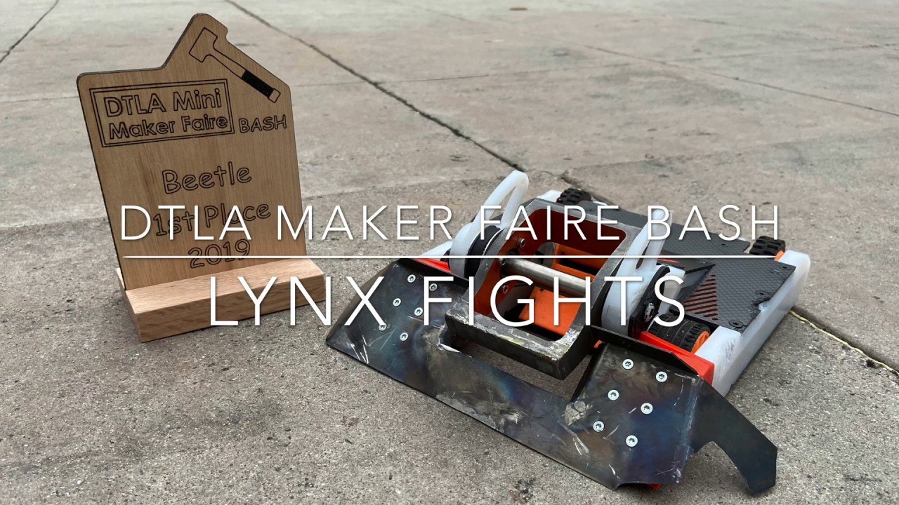 Lynx Beetleweight Fights - DTLA Mini Maker Faire Bash - YouTube