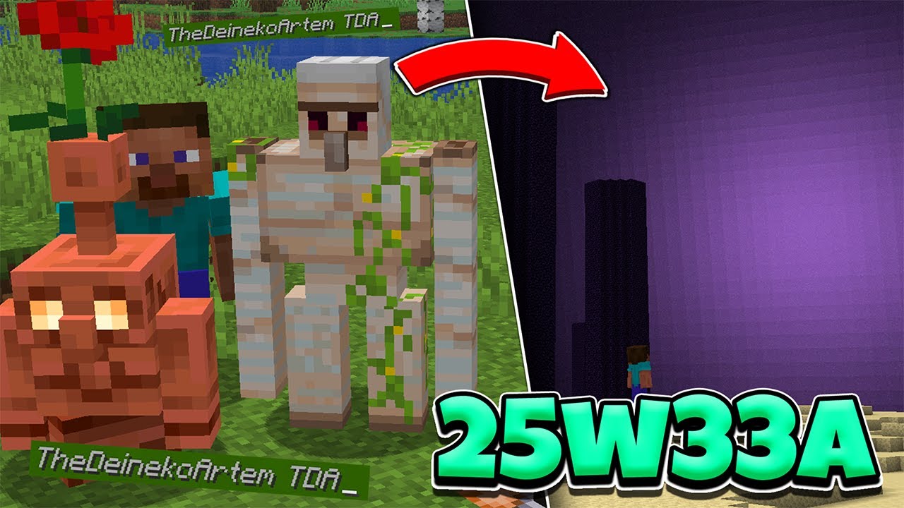 25w33a Snapshot Review – End Flash, Flower Golems & Chat Drafts in Minecraft 1.21.9! - YouTube