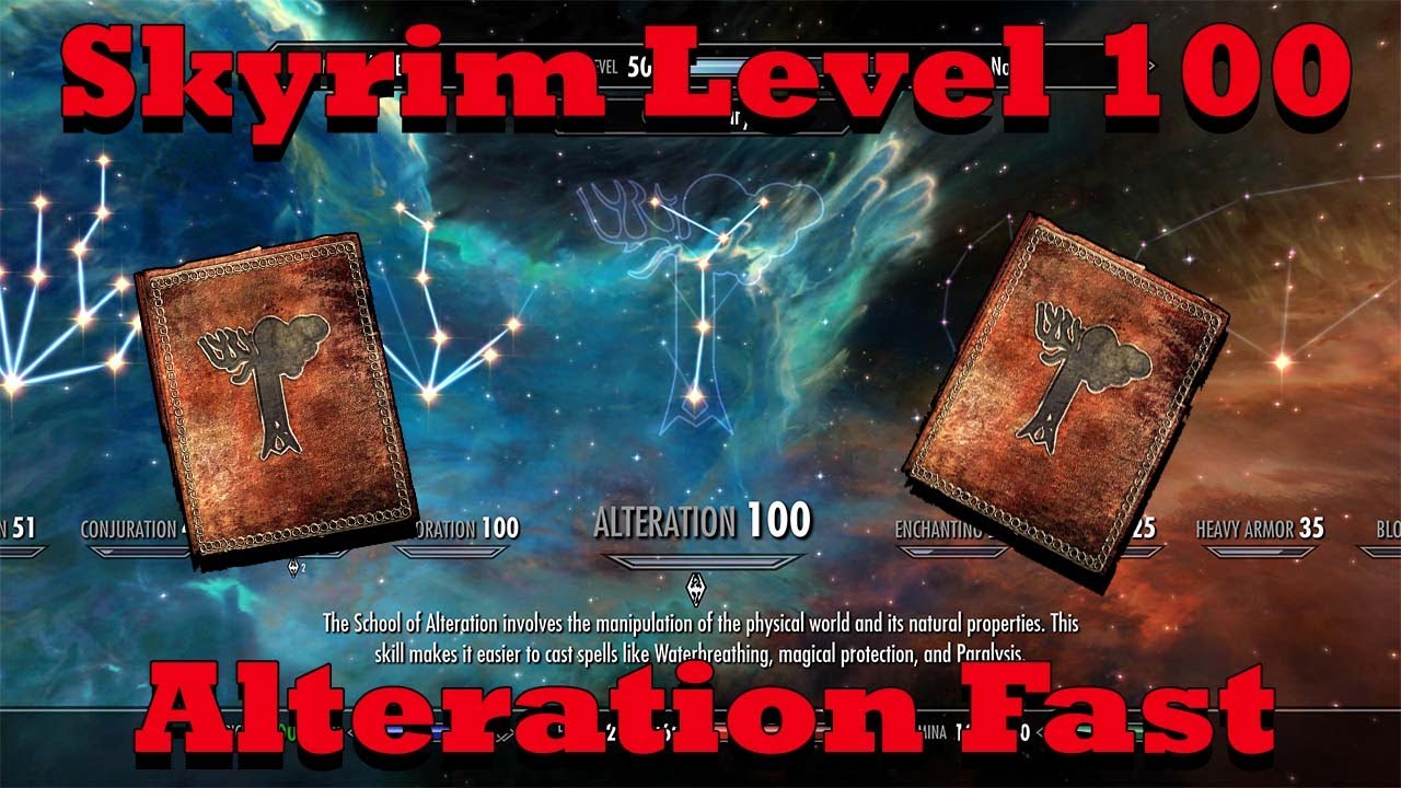 Skyrim - Level 100 Alteration Fast - YouTube