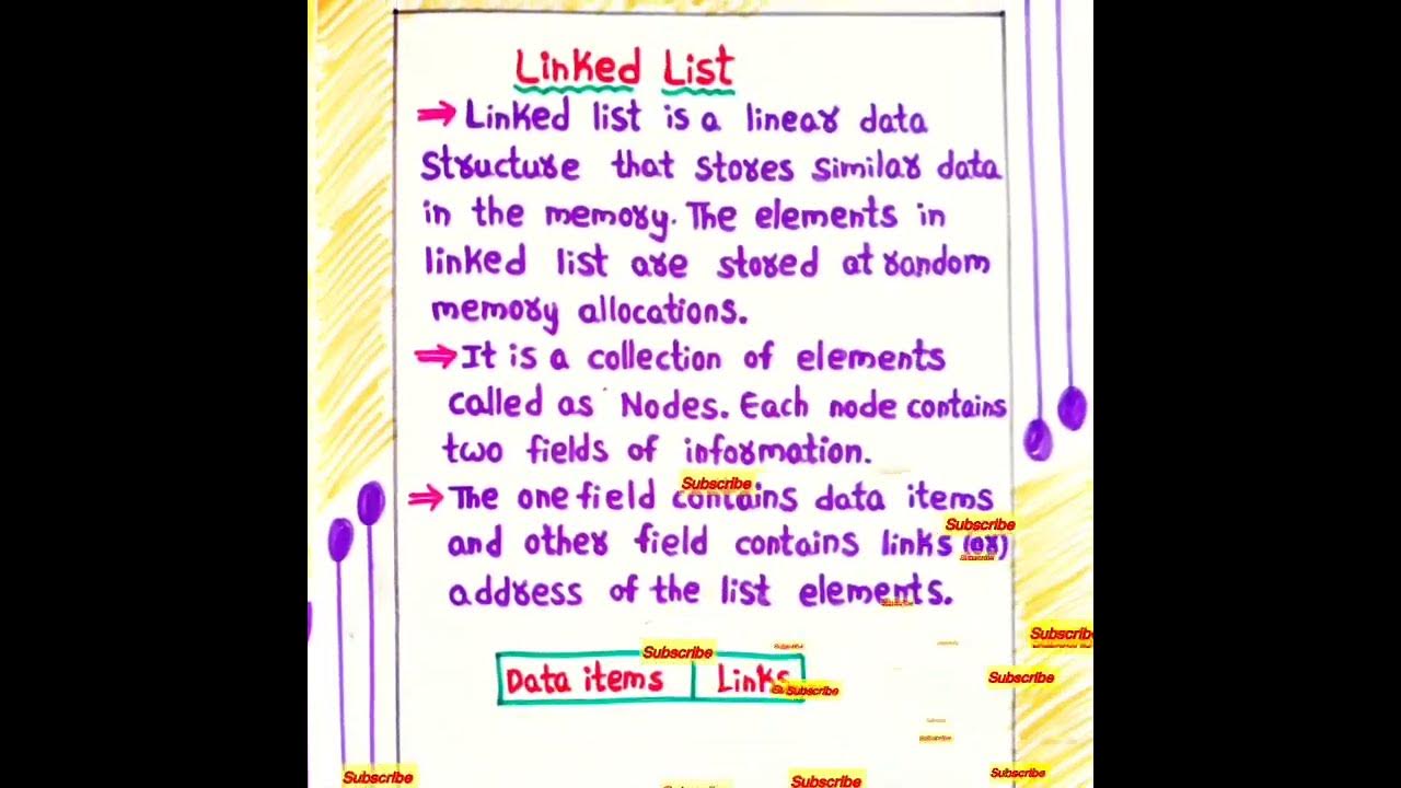 Types Of Linked List In Data Structures Part 1 Lahari Vlogs Linkedlist Datastructures Notes