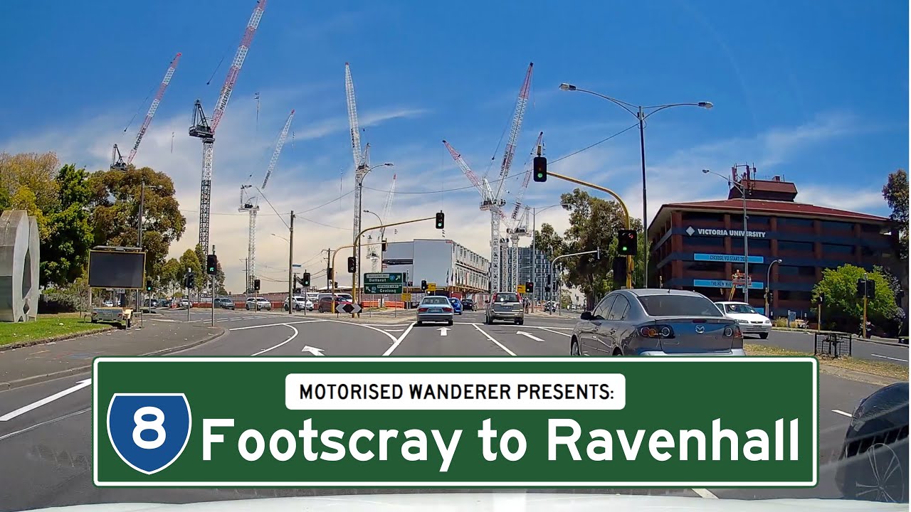 Melbourne State Route 8: Footscray to Ravenhall (Real Time Driving 4K ...