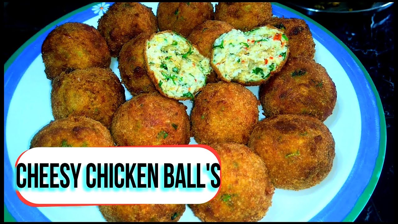 Cheesy Chicken Balls Recipe || Crispy Chicken Balls || Cook With Fara ...
