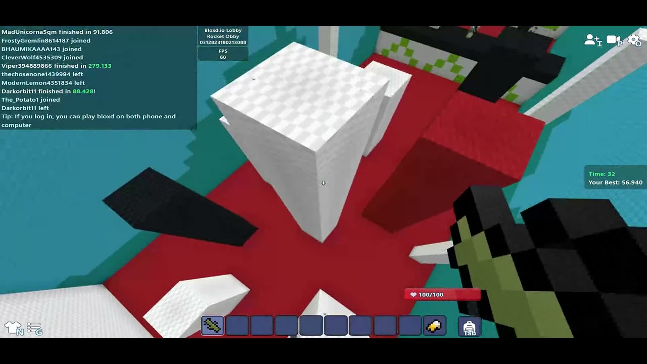 beating my record in rocket obby - YouTube